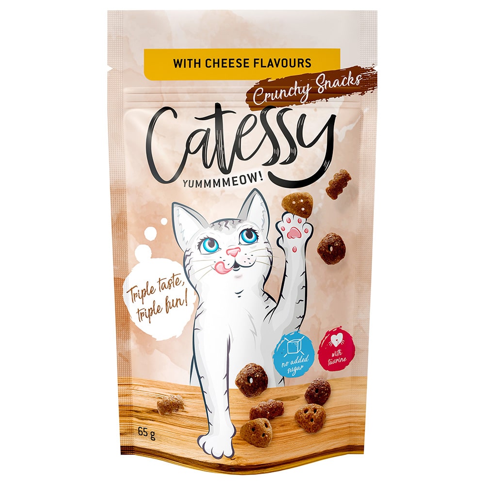 Köp Catessy Crunchy Snacks 65 g - Tre sorters ost - Jämför pris - Kattly.se