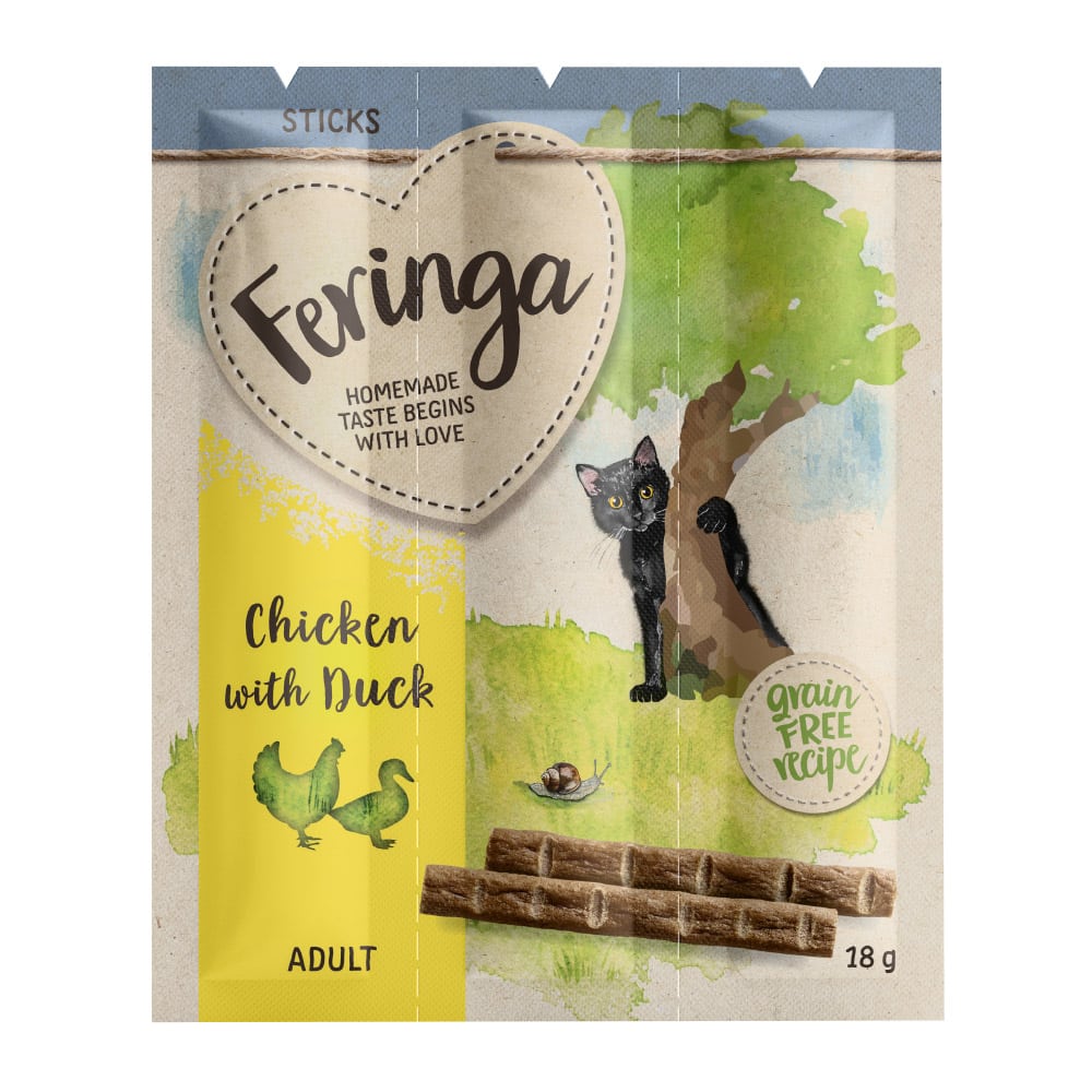 Köp Feringa Sticks Kyckling & anka - 3 x 6 g - Jämför pris - Kattly.se