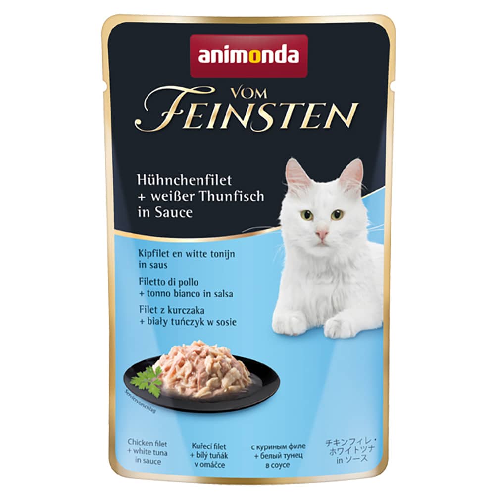 animonda vom Feinsten Adult i sås 18 x 50 g - Kycklingfilé & vit ...