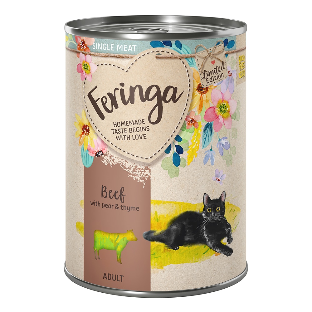 Köp Feringa Single Meat Vårmeny Nötkött med päron - 6 x 410 g - Kattly.se