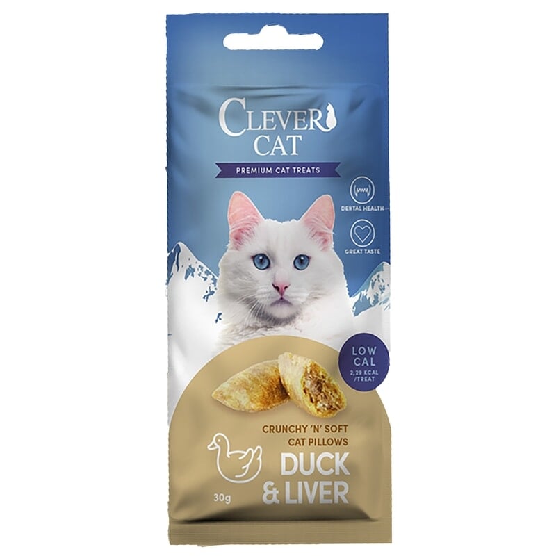 Köp Clever Cat Pillows Duck & Liver 30 g - Jämför pris - Kattly.se