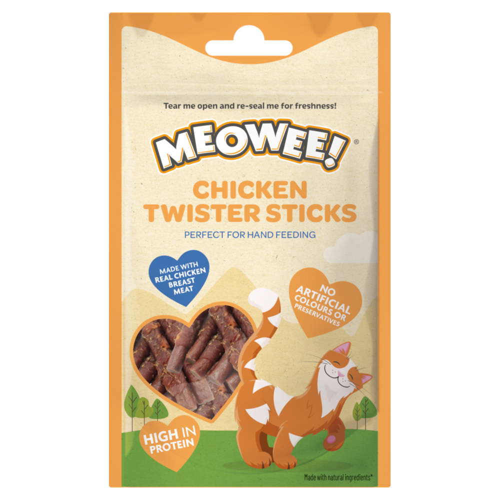 Köp Meowee! Chicken Twister Sticks - 31 g - Jämför pris - Kattly.se