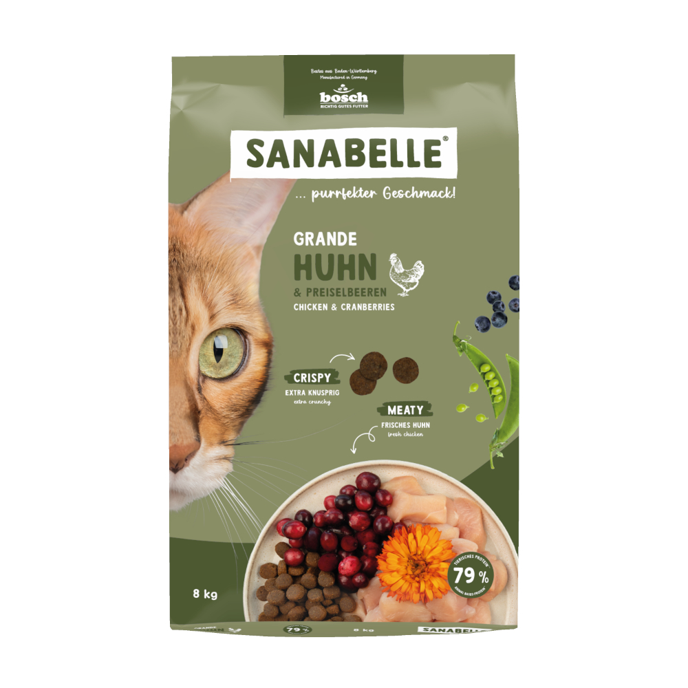 Köp Sanabelle Grande med kyckling - Ekonomipack: 2 x 8 kg - Kattly.se