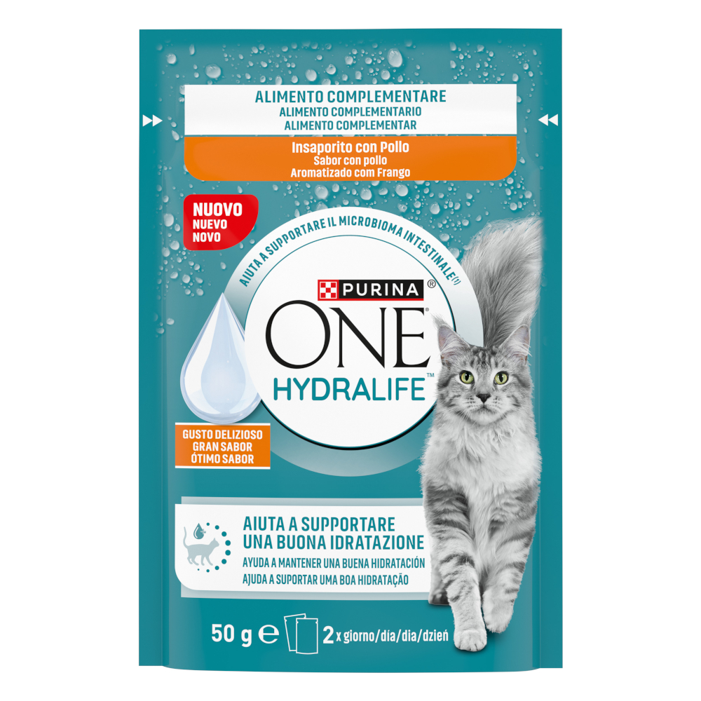 PURINA ONE Hydralife Cat Liquid 12 x 50 g - Med kycklingsmak - Kattly.se