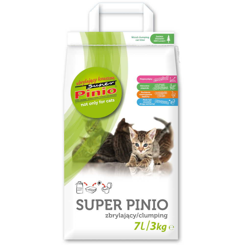 Super Pinio Natural kattsand - 7 liter (ca 2,5 kg) - Kattly